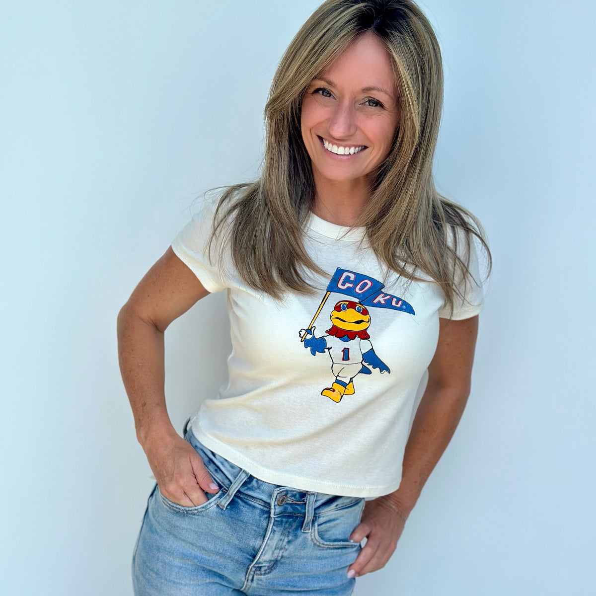Jayhawks Micro Crop Tee – Love Letters