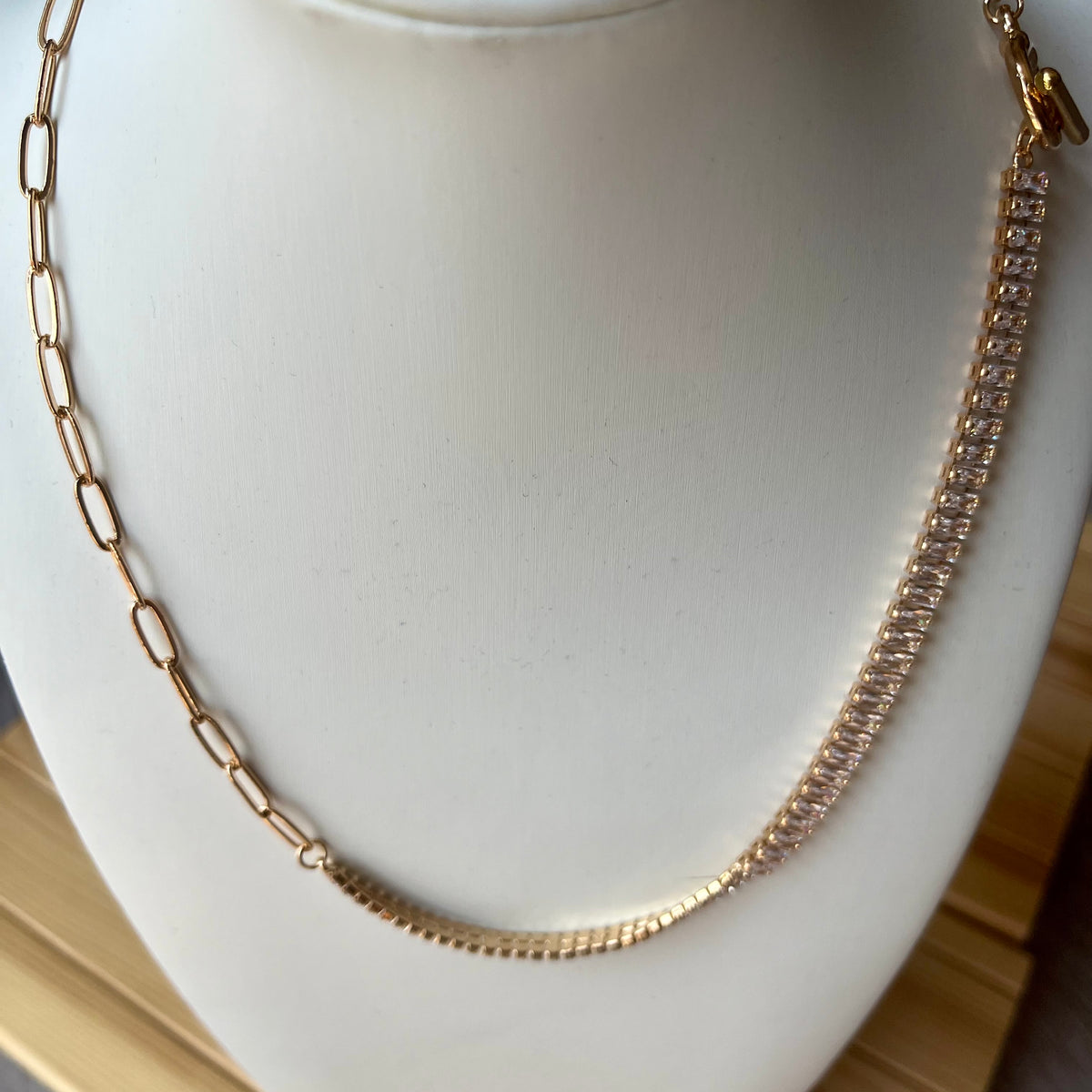 Rose Gold Sparkle and Link Necklace – Love Letters