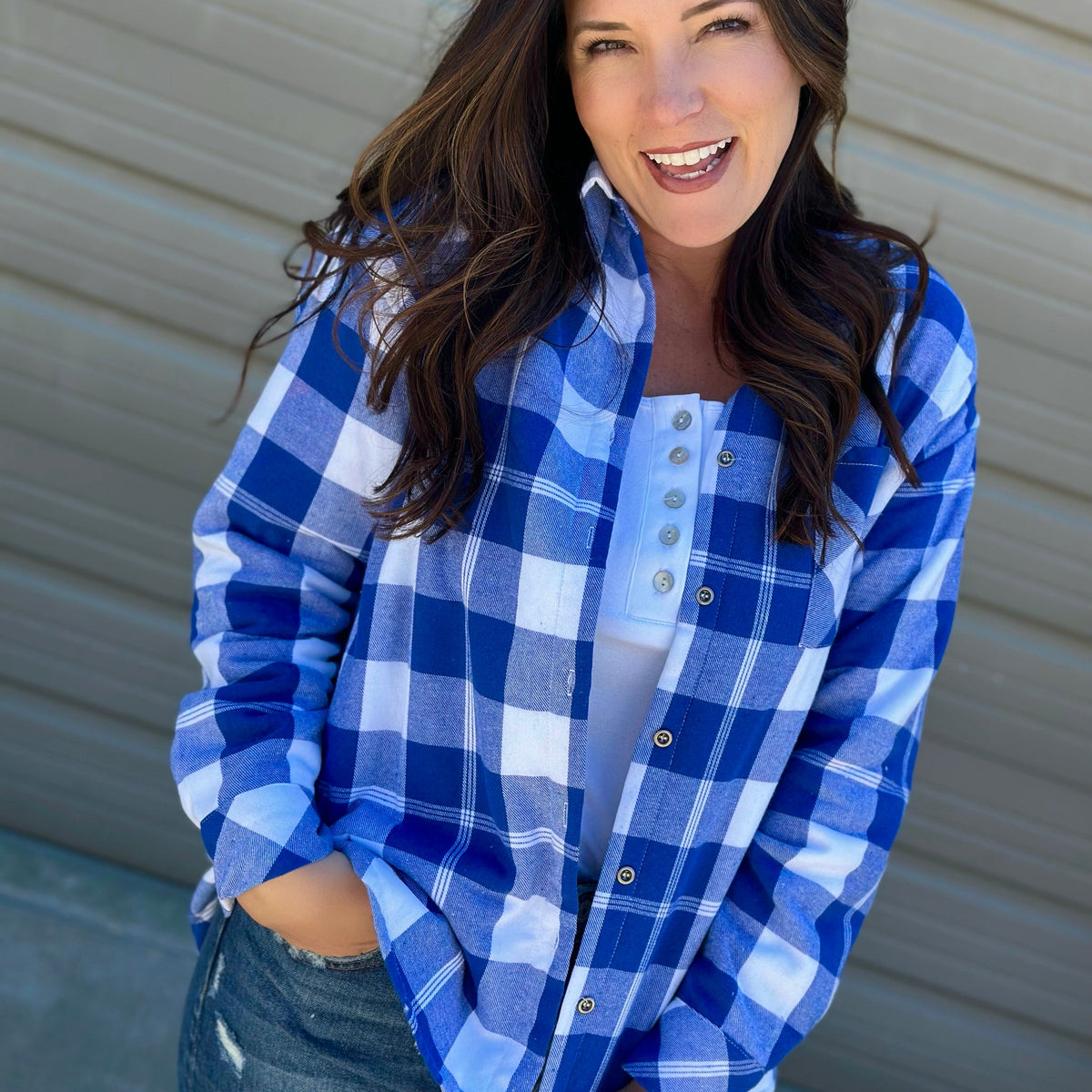 KC Blue Shacket-FINAL SALE – Love Letters